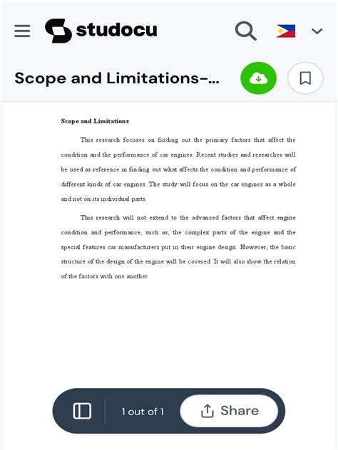 Scope And Limitations Sample Scope And Limitati Pdf Business