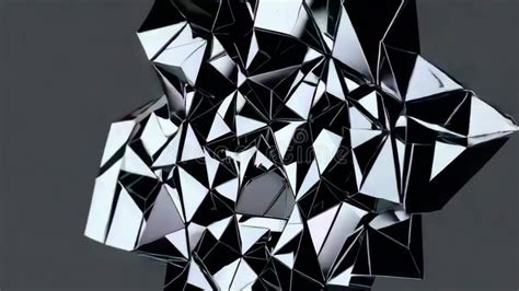 Reflective Geometric Patterns Footage With Dynamic Light Interactions Stock Footage Video Of