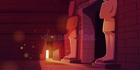 Tempio Egitto O Stanza Di Gioco Interna Piramidale Illustrazione