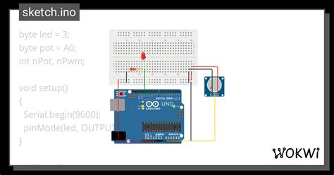 Potensio Basic - Wokwi ESP32, STM32, Arduino Simulator