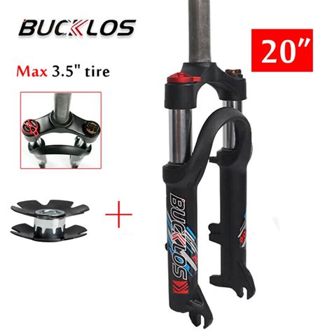 접이식 자전거 포크 20 인치 서스펜션 오일 포크 스트레이트 퀵 릴리스 키즈 자전거 Frok 35 타이어 충격 흡수기 포크