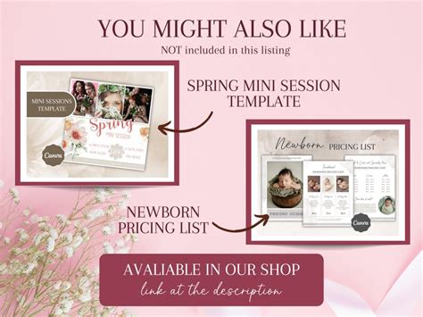 Mommy And Me Mini Session Template For Photographers Canva Etsy
