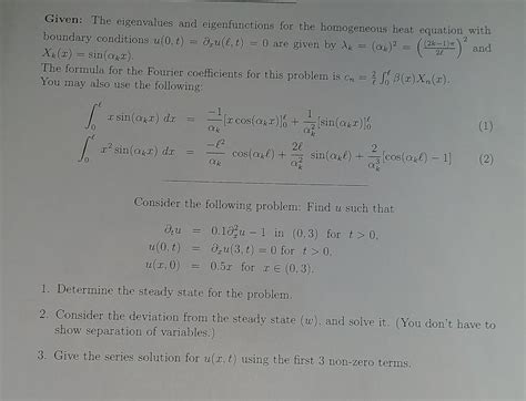 Solved Given The Eigenvalues And Eigenfunctions For The