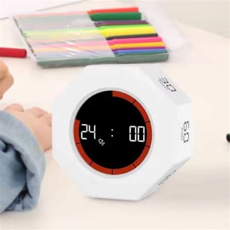 Flipping Usb Rechargeable Automatic Rotating Timer Gravity Sensor Time Progress Bar Visual