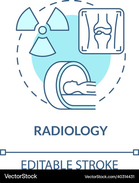 Radiology Blue Concept Icon Royalty Free Vector Image