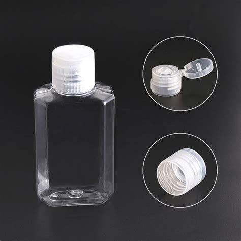 60ML Plastic Empty Alcohol Refillable Bottle Easy To Carry Clear