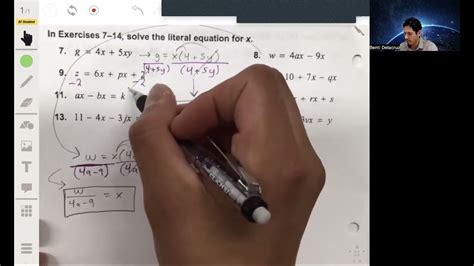 Solving Literal Equations Youtube