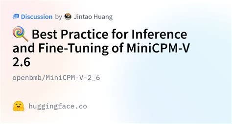 Openbmb MiniCPM V Best Practice For Inference And Fine Tuning