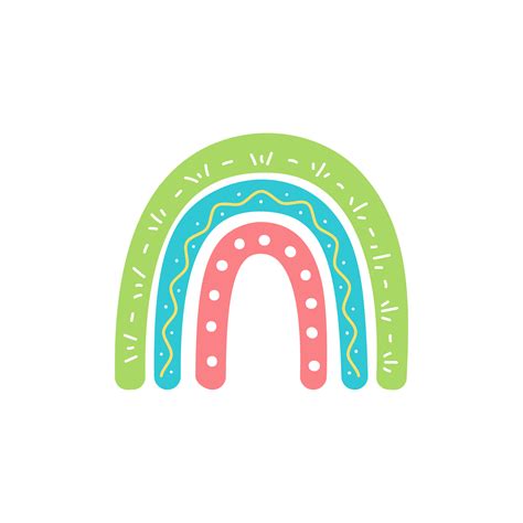 Boho Rainbow Pastel Hand Painted Rainbow For Nursery Wall Decoration