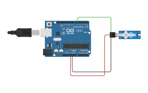 Circuit Design Servo For Ejemplo 01 Tinkercad