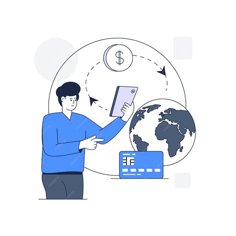 Premium Vector A Global Payment Editable Illustration Design