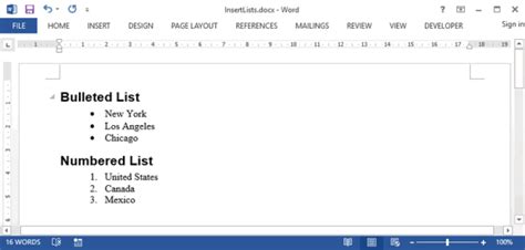 Java Insert Bulleted And Numbered Lists Into Word Coding With File