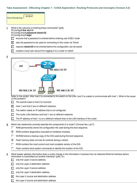 Take Assessment Erouting Chapter 1 Ccna Exploration Routing