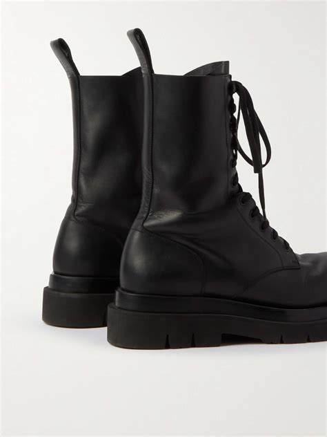 Black Leather Lace Up Boots Bottega Veneta Mr Porter