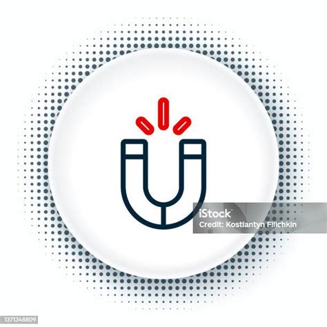 흰색 배경에 격리 된 라인 자석 아이콘 말굽 자석 자기 자기 매력 다채로운 개요 개념 벡터 0명에 대한 스톡 벡터 아트 및 기타 이미지 Istock