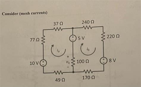 Solved A Determine The Mesh Currents I A And I B B Chegg