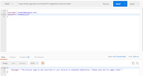Magento2 Customer Unable To Get Token In Customertoken Rest Api