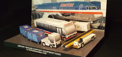 Airport Ground Support Equipment Gse Paper Model Paperdiorama