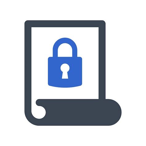 Premium Vector File Lock Icon