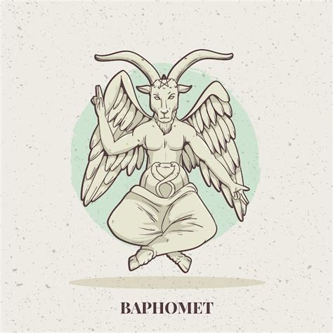 Free Vector Hand Drawn Baphomet Illustration