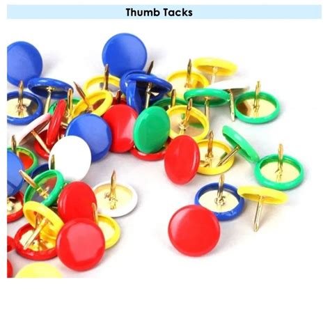 Pack Of 100 Vinyl Coated Thumbtacks 11mm Choice Wholesale