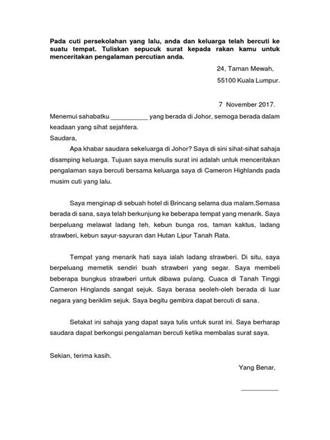 Contoh Karangan Bercuti Bersama Keluarga Di Kuala Lumpur Percutian