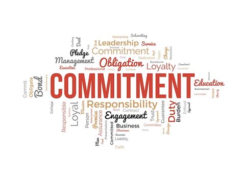 Premium Vector Word Cloud Background Concept For Commitment Responsibility Engagement Business
