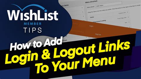 How To Add Login And Logout Links To Your Menu Wordpress Membership