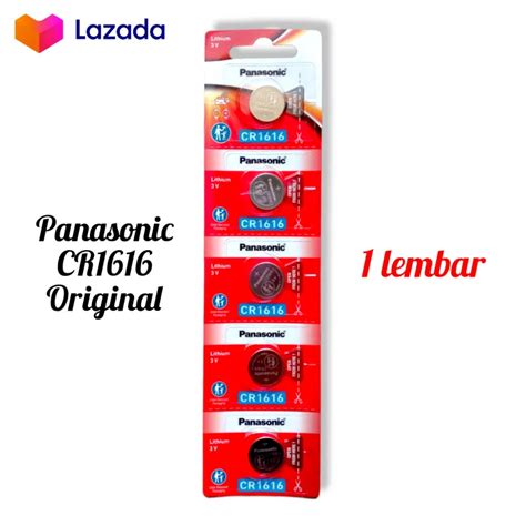 ORIGINAL BATTERY CR Isi Pcs Lembar Panasonic Lithium Volt Baterai Batre Kancing