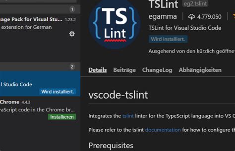 Typescript Tslint Extension Can Not Be Installed In Vscode Stack Overflow