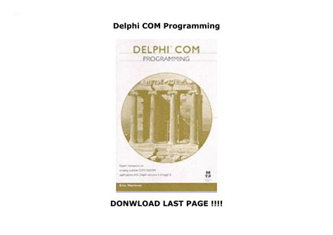 Delphi Com Programming Pdf