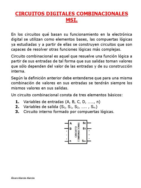 Guía 11 LÓgica Combinacional Pdf Diseño Electronico Aritmética