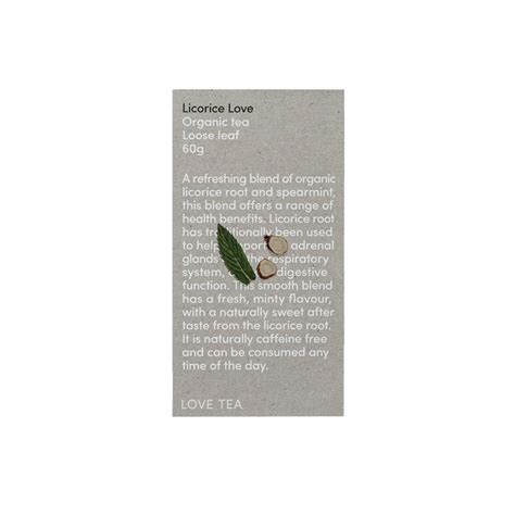 Love Tea Organic Licorice Love Loose Leaf 60g Naturopathic Care