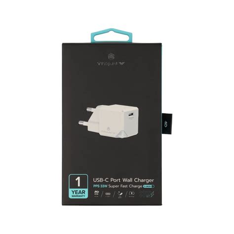 อะแดปเตอร์ Titanv Wall Charger 1 Usb C 33w White Tisi Education Studio7