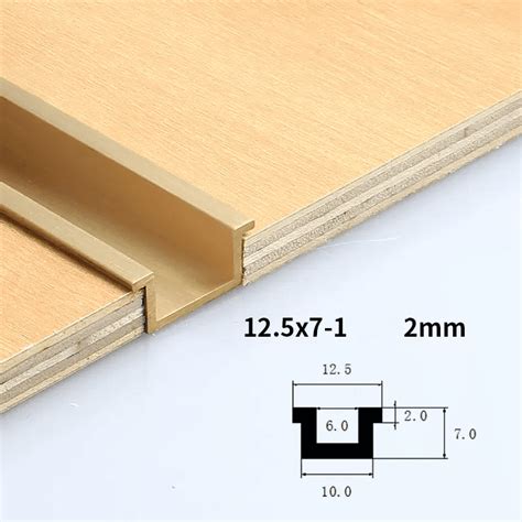 Brushed Goldbrass Box Tile Trim 2mm Duty Free