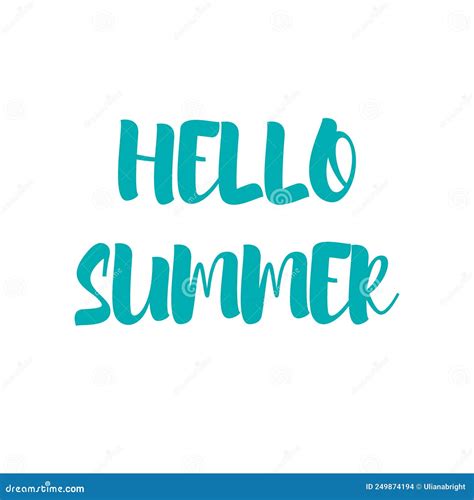 Cute Hand Drawn Summer Lettering Vector Illustration Stock Vector