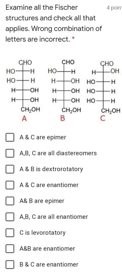 Solved Check All That Applies O H HO C H H C OH HO C H HO C Course Hero