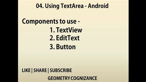 04 Using Textarea Android Youtube