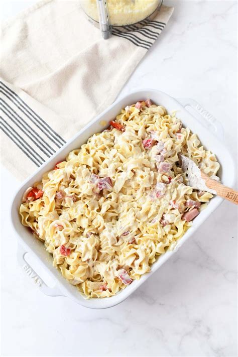 Creamy Ham And Swiss Cheese Casserole Sizzling Eats