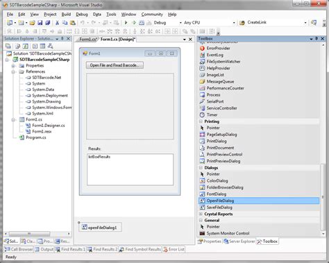 Read Barcode Form C C NET VB NET VB Java Delphi Using SD