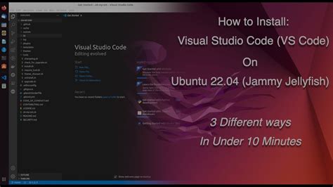 How To Install Vs Code On Ubuntu Jammy Jellyfish Youtube