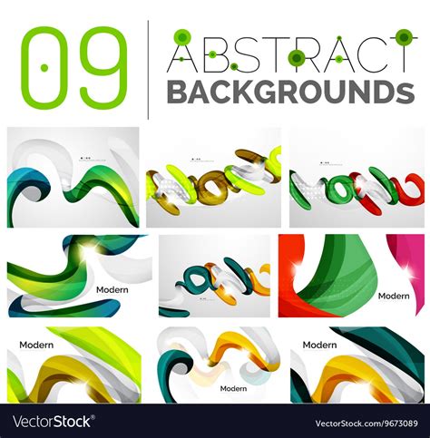 Set Of Abstract Backgrounds Royalty Free Vector Image