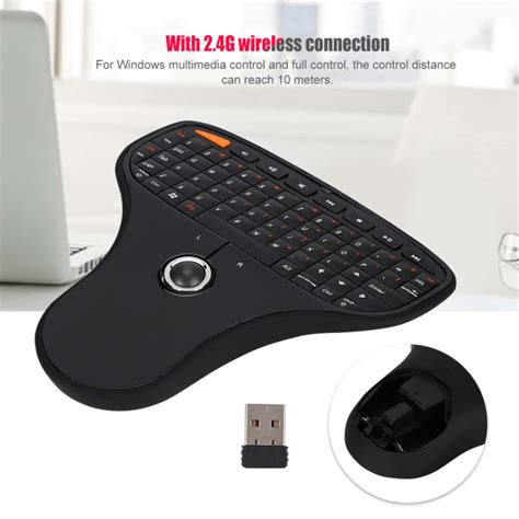 N5901 Qwerty Keyboard Trackball 2 4g Wireless Mini Usb Multimedia