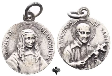 Santa Luisa De Marillac E San Vincenzo De Paoli Medaglia Devozionale