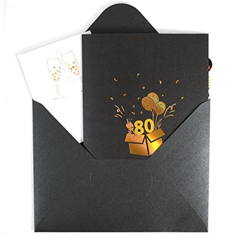 Menwings 3D Geburtstagskarte Zum 80 PopUp Geburtstag Karte