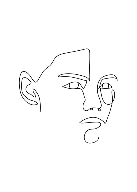 Human Face Outline Drawing