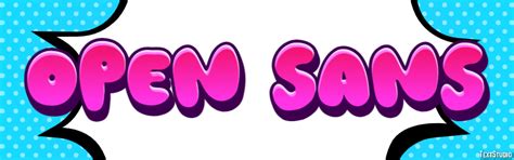 open sans text effect and logo design font