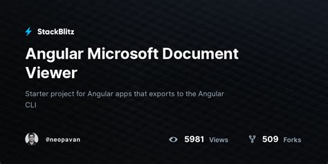 Angular Microsoft Document Viewer Stackblitz