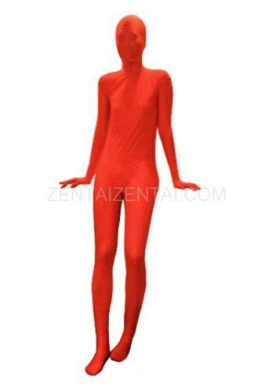 Red Lycra Silk Unisex Morph Zentai Suit