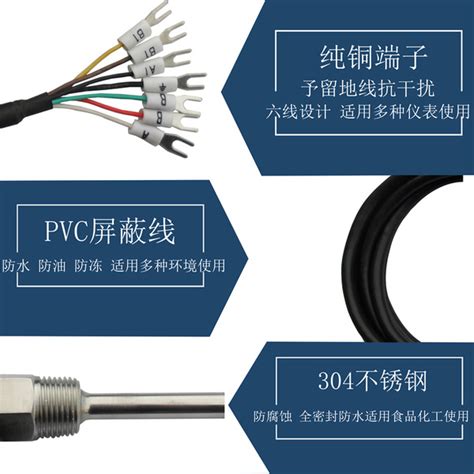 Pt100 Imported Double Group Dyeing And Finishing Six Wire Waterproof Thermal Resistor Deli